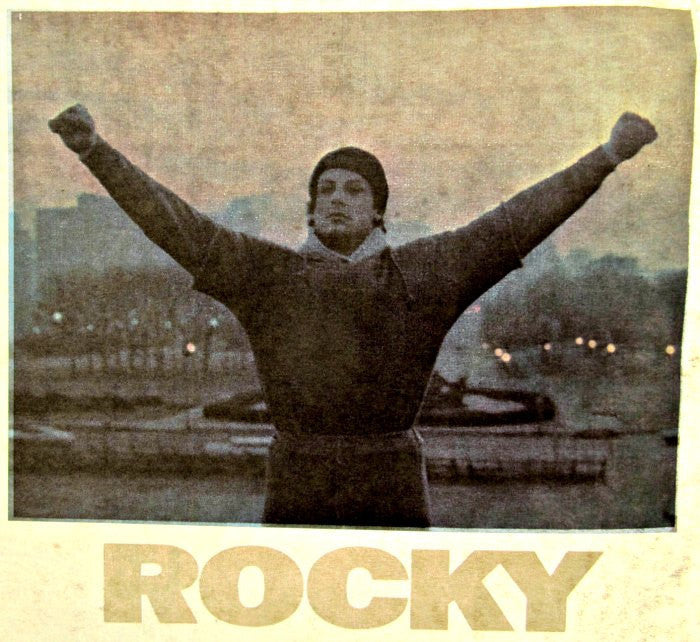 1976 ROCKY I BALBOA Stallone 70s Vintage t-shirt iron-on transfer Orig ...